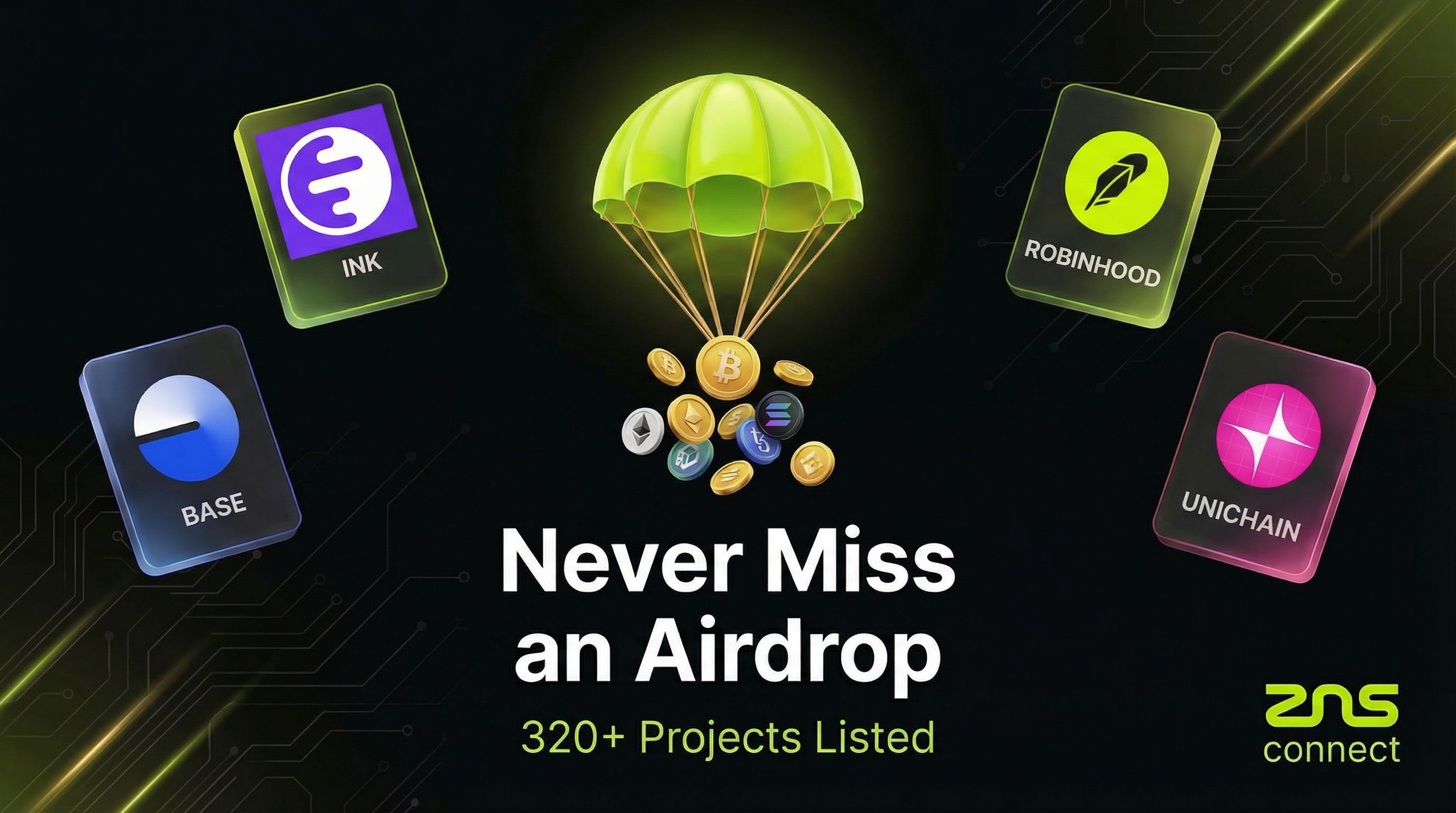 Crypto Airdrop Tracker 2026 — 300+ Verified Airdrops | ZNS